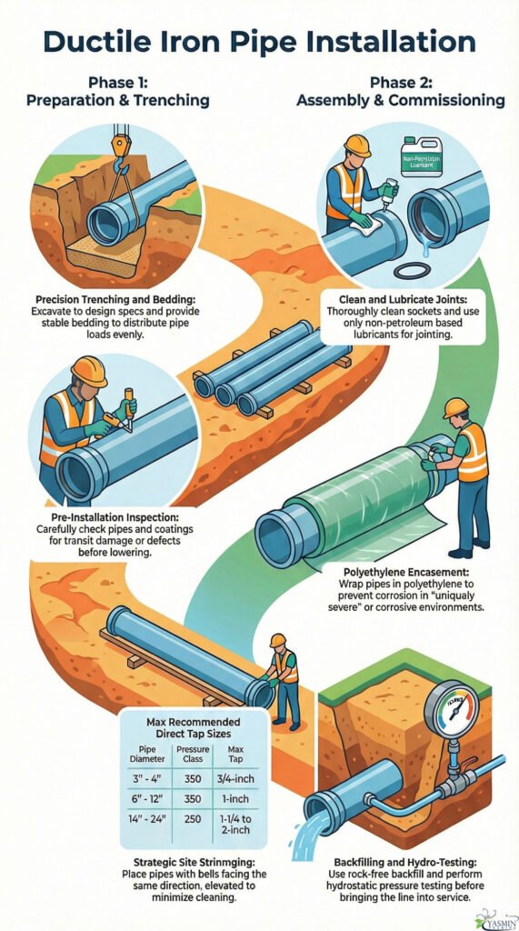 Ductile Iron Pipe Installation (A Comprehensive Guide) - Yasmin Trading